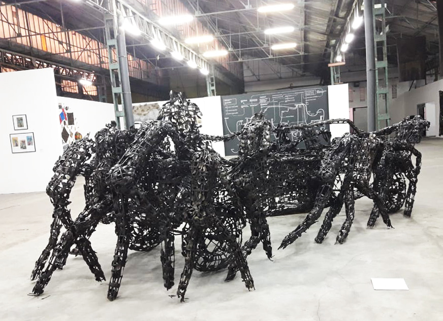 Freddy Tsimba’s “Encore un effort” artwork exhibited at Congo Biennale ...